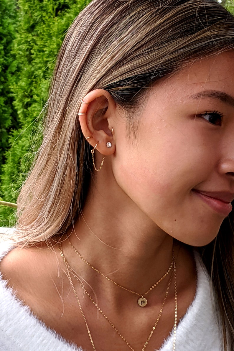 Gold hoops earrings Small hoop earrings Septum ring Tiny hoop | Etsy