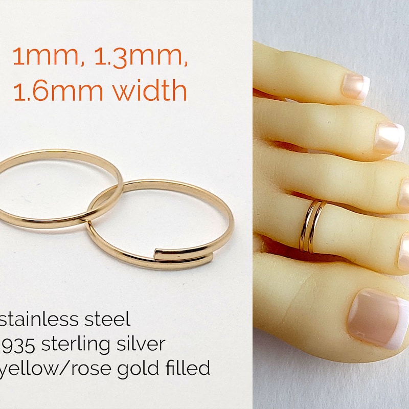 Double Toe Rings - Etsy
