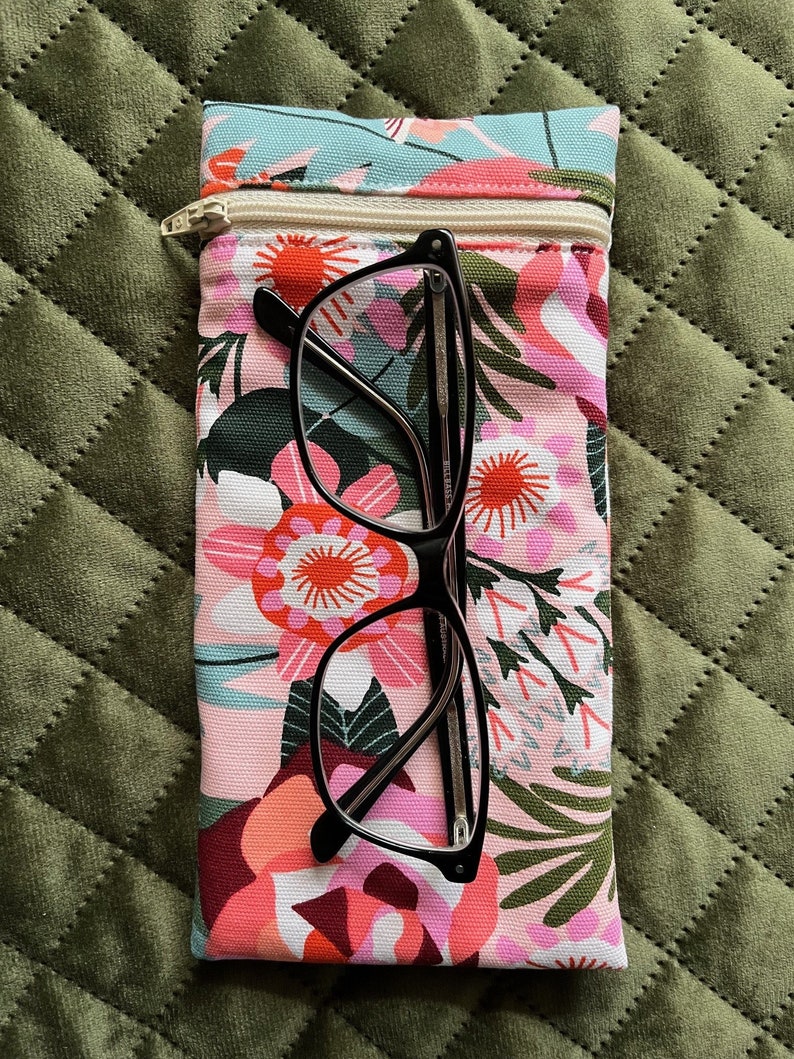 Padded Fabric Glasses Case With Zip Closure - Etsy Australia
