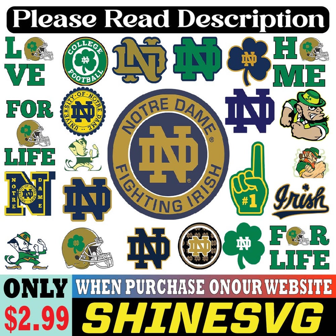 Files-notre-dame-bundle Svg N C A A Svg Notre Dame Svg - Etsy