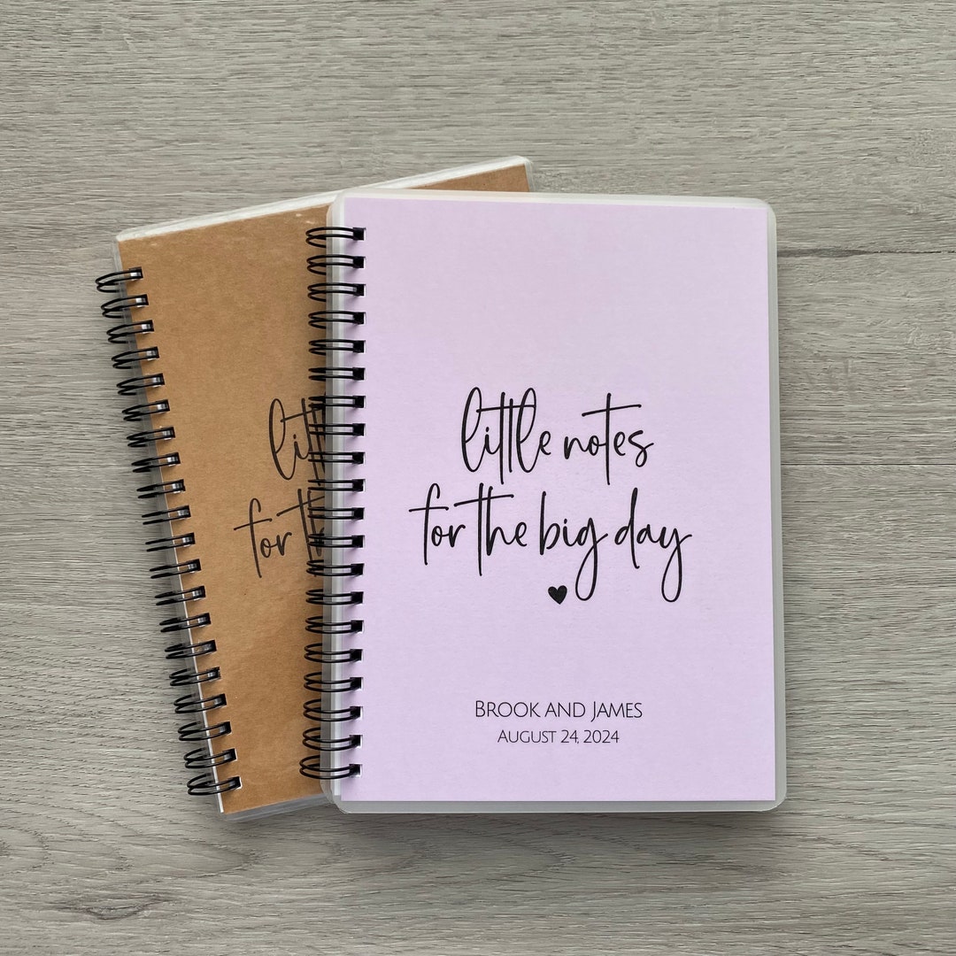 Little Notes for the Big Day Notebook Personalized Wedding Plans Bride ...