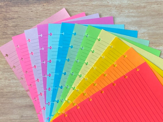 Rainbow Discbound Refills Happy Planner Circa Arc TUL - Etsy