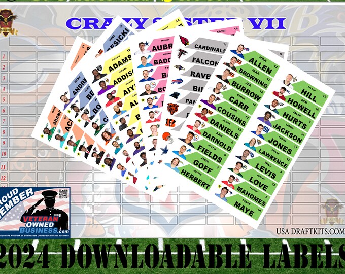 Fantasy Football Draft Day Sheet Template - Etsy Canada