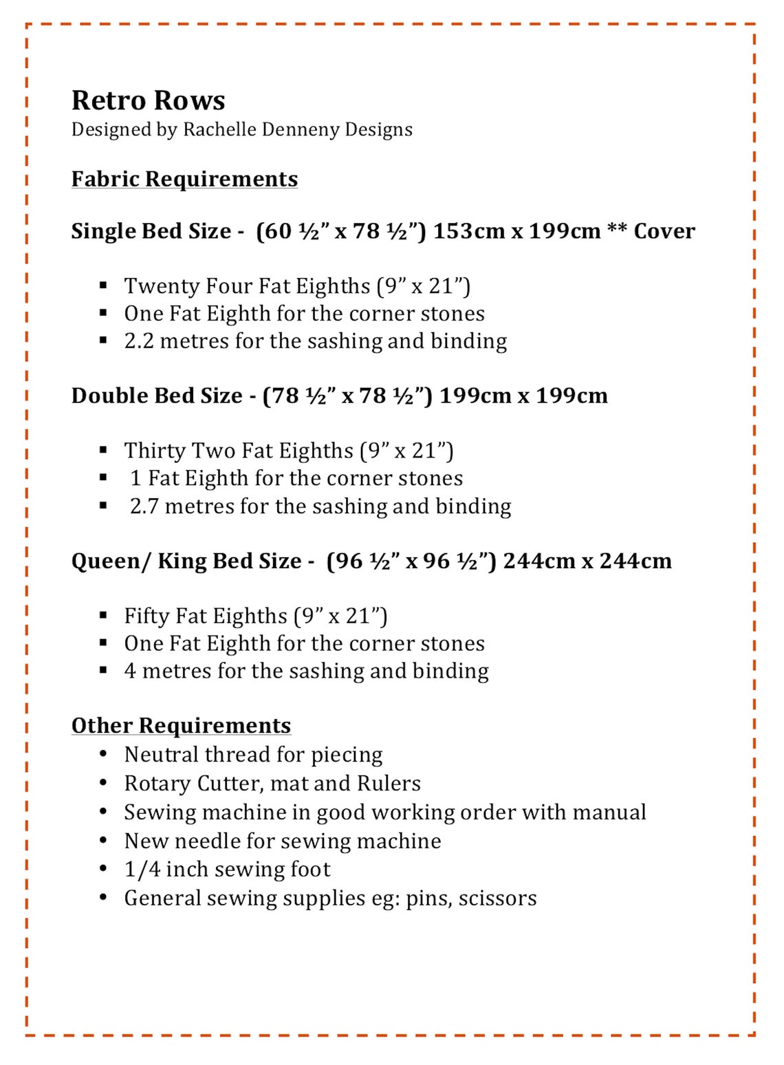 Retro Rows PDF Pattern - Etsy