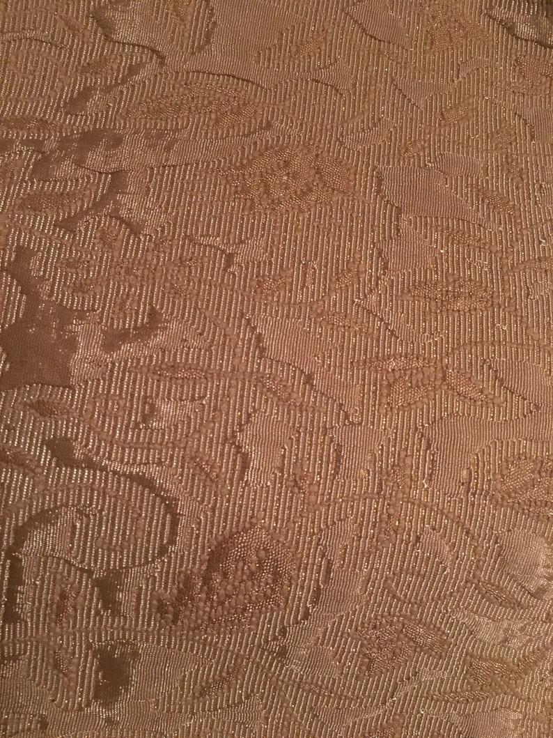 Dark Gold Embossed Jacquard With Shiny Gold Thread - Etsy