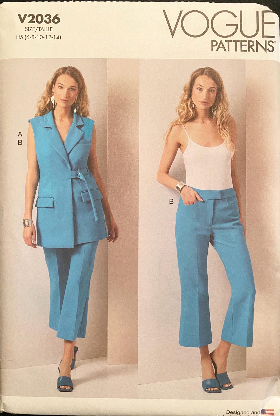 New Vogue Pants Suit Patterns - Etsy