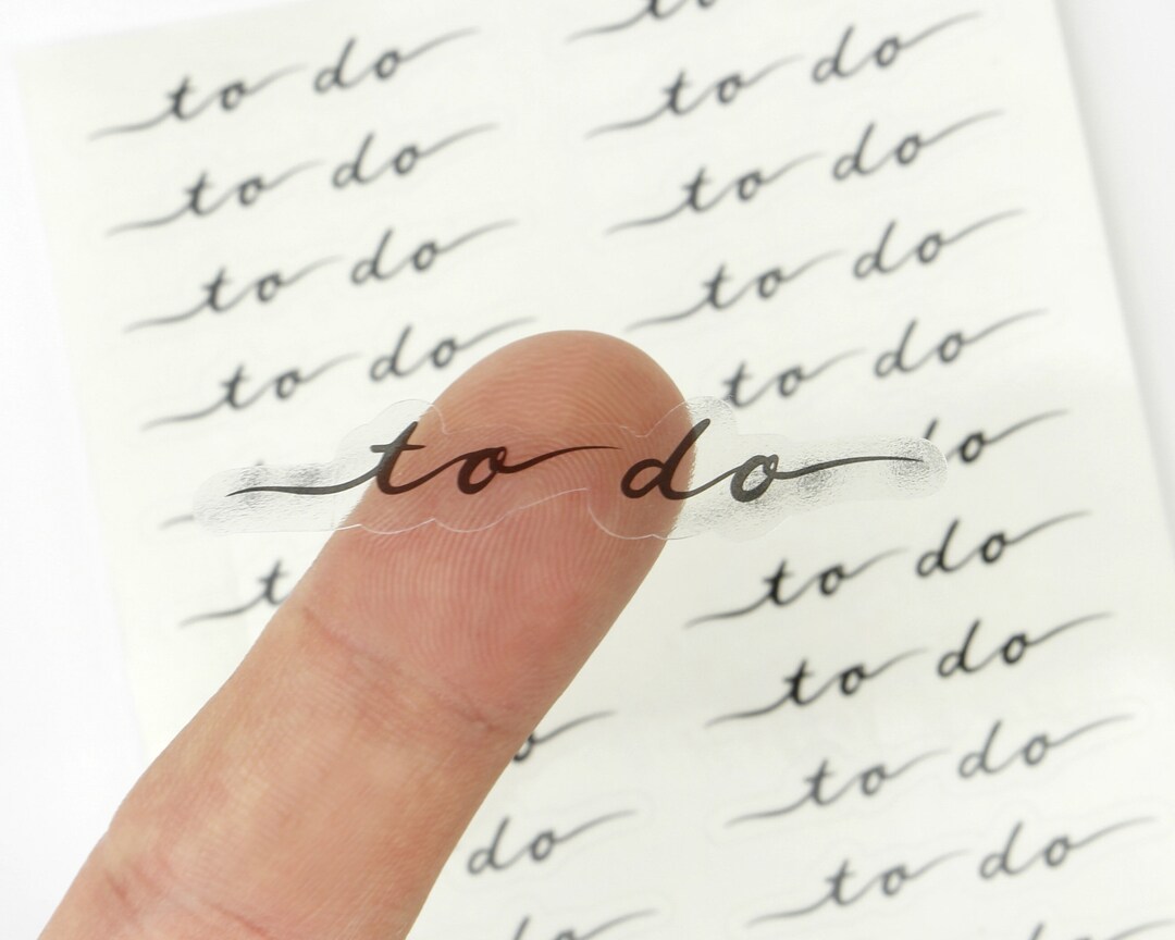 Transparent to Do Stickers 26 Stickers - Etsy