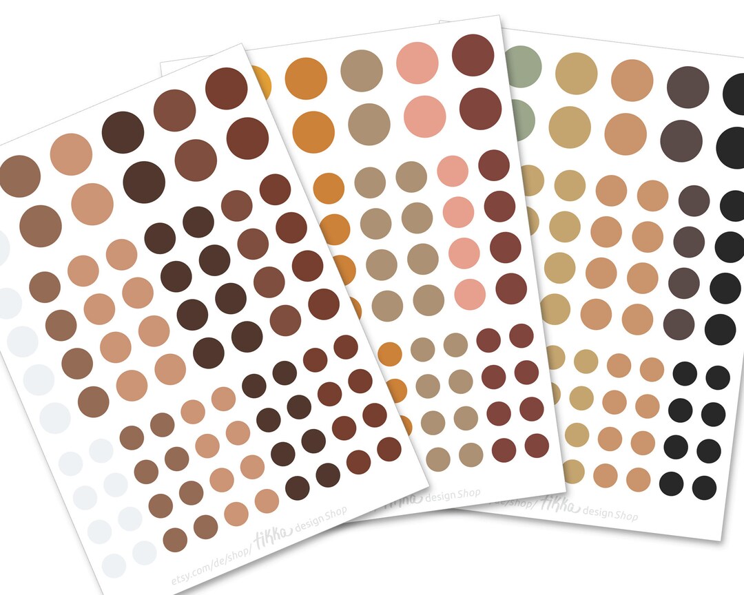 Points Sticker boho Colors Bujo Planner - Etsy