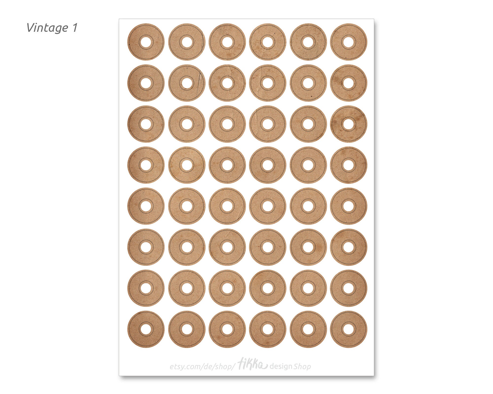 Hole Reinforcement Rings Stickers in Vintage Look - Etsy UK
