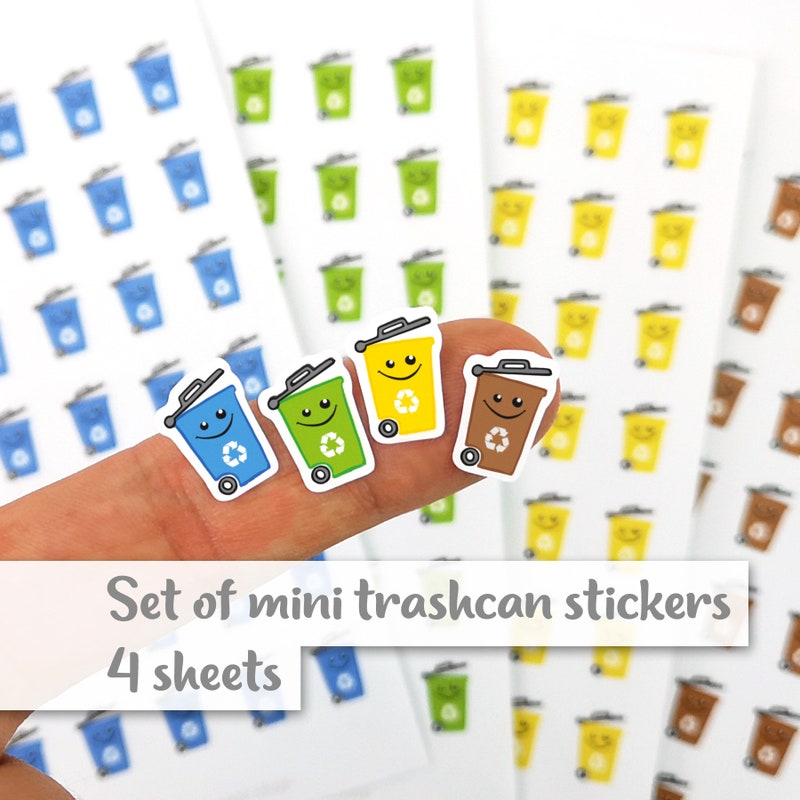 Trash Can Sticker - Etsy