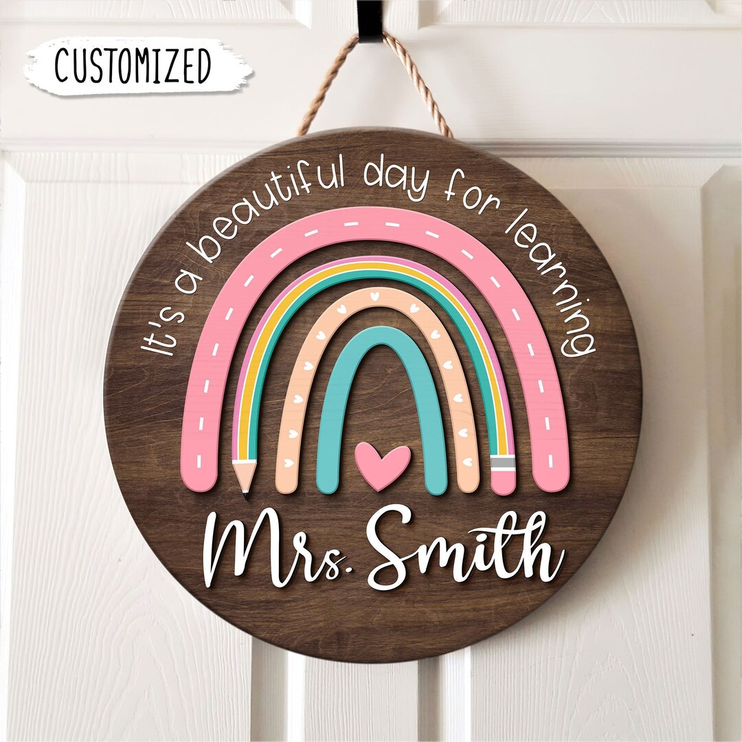 Teacher Door Hanger, Back to School Sign, Teacher Door Sign, Classroom ...