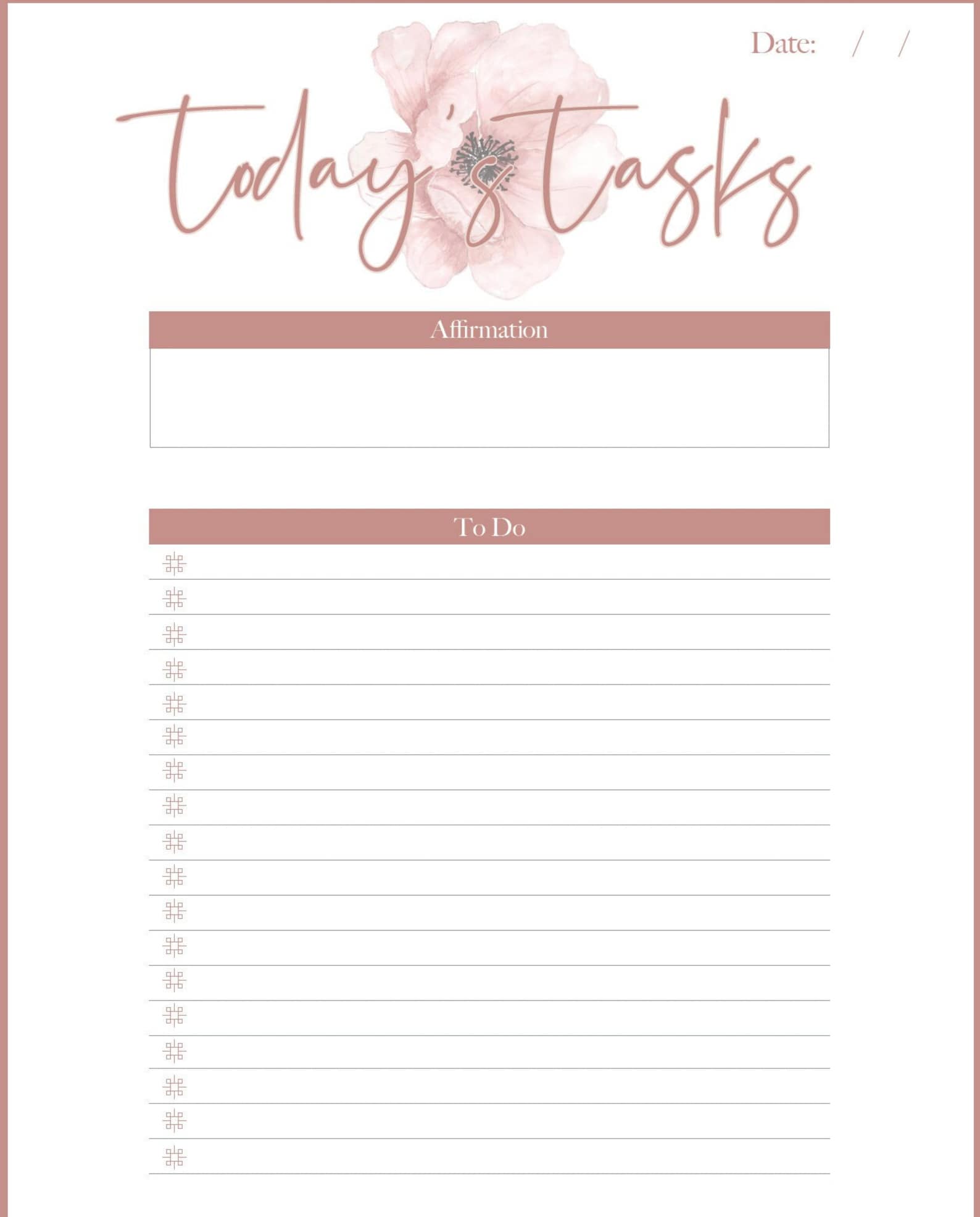 Pink to Do List Printable, Pink Printable, Planner Pages, to Do Planner ...