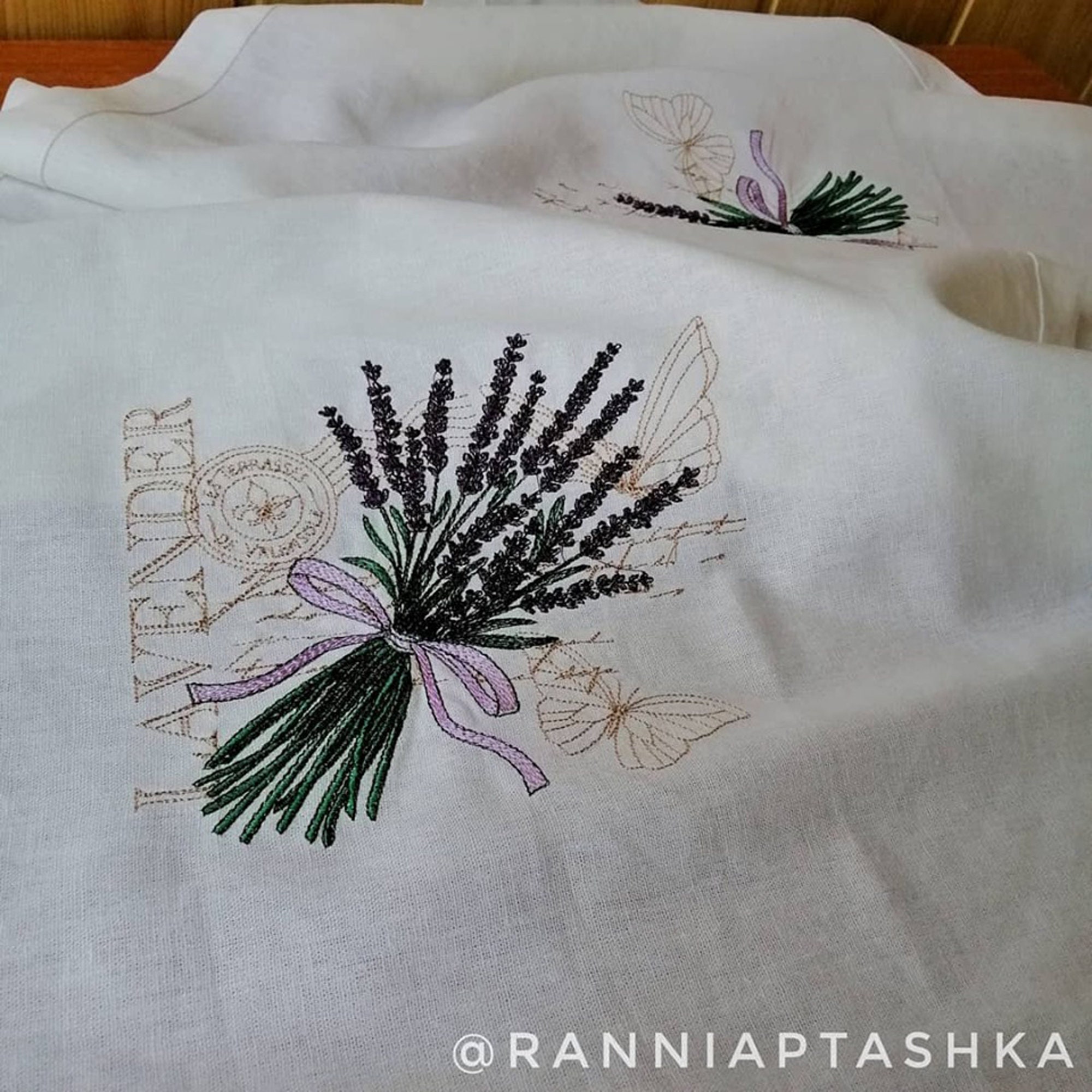 Lavender Napkins Linen Napkins Embroidered Cloth Napkins - Etsy