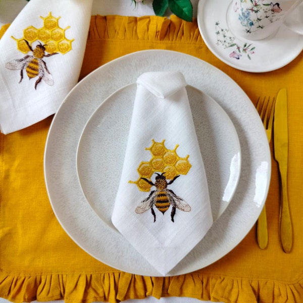 Bee Napkins - Etsy