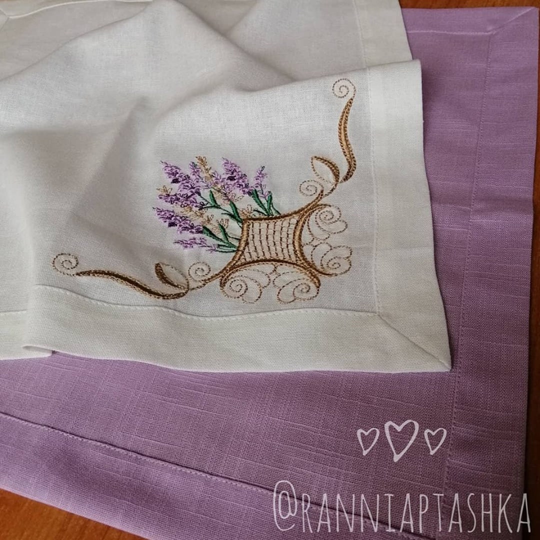Lavender Napkins Linen Napkins Embroidered Cloth Napkins - Etsy