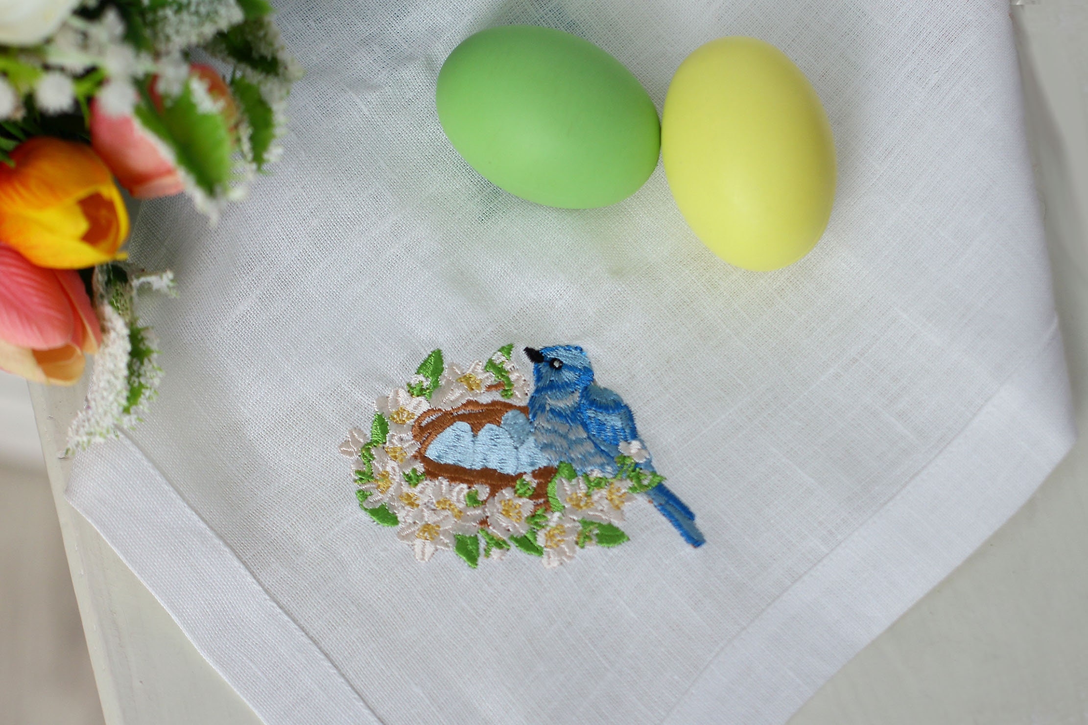 Easter Embroidered Dinner Napkins Easter decor Home Linens | Etsy