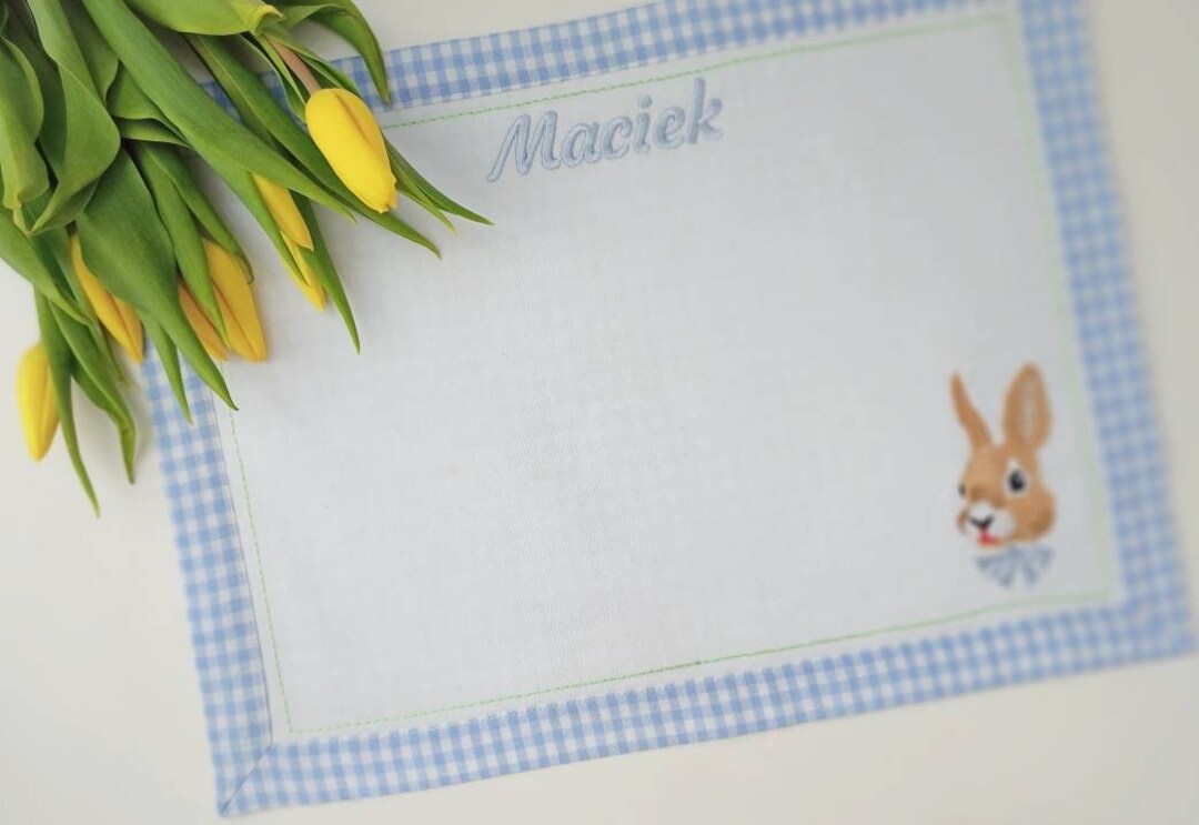 Easter Placemat, Spring Placemat, Easter Bunny Placemat, Washable ...
