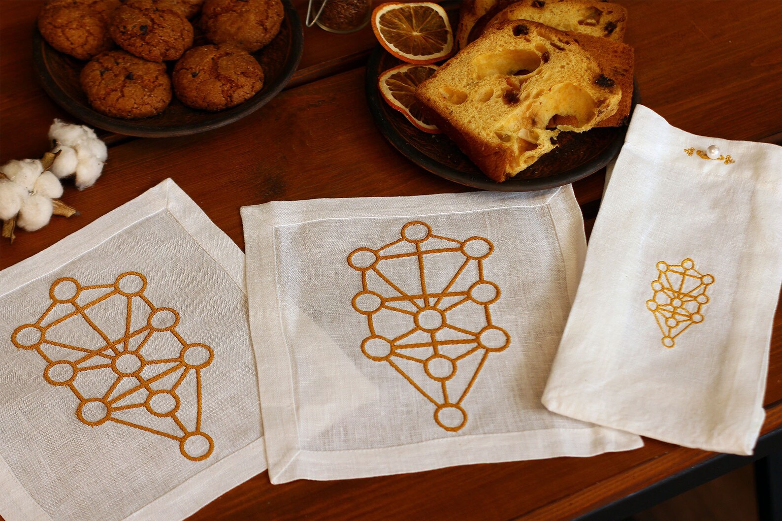 Napkin With Geometry Tree of Life Altar Cloth Tarot Cloth - Etsy