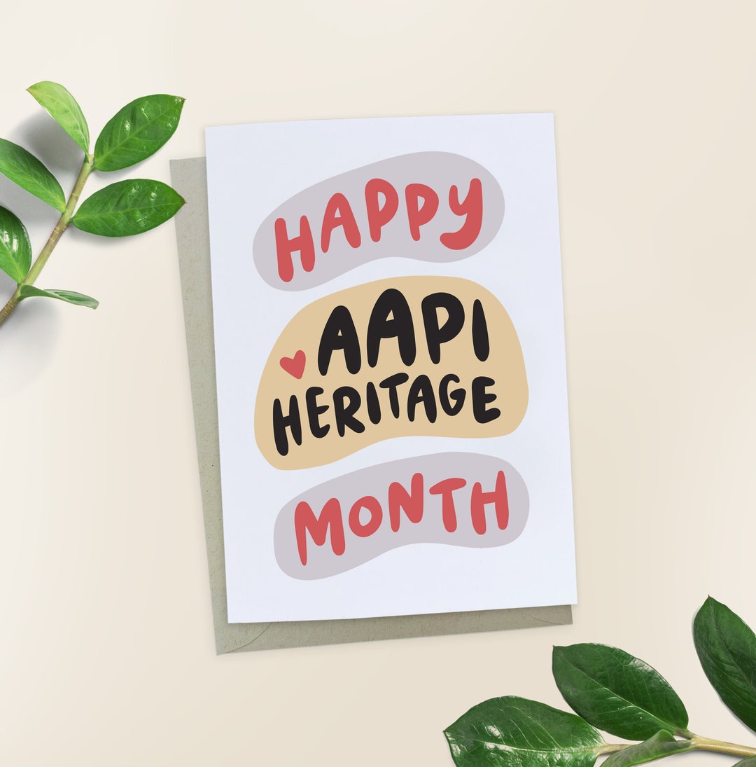 Happy AAPI Heritage Month Greeting Card | Cute AAPI Illustrated ...