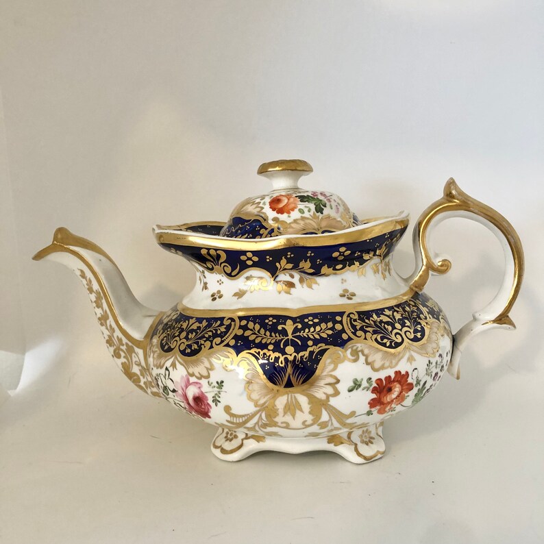 Antique Tea Service Rococo Hand Painted Botanical - Etsy