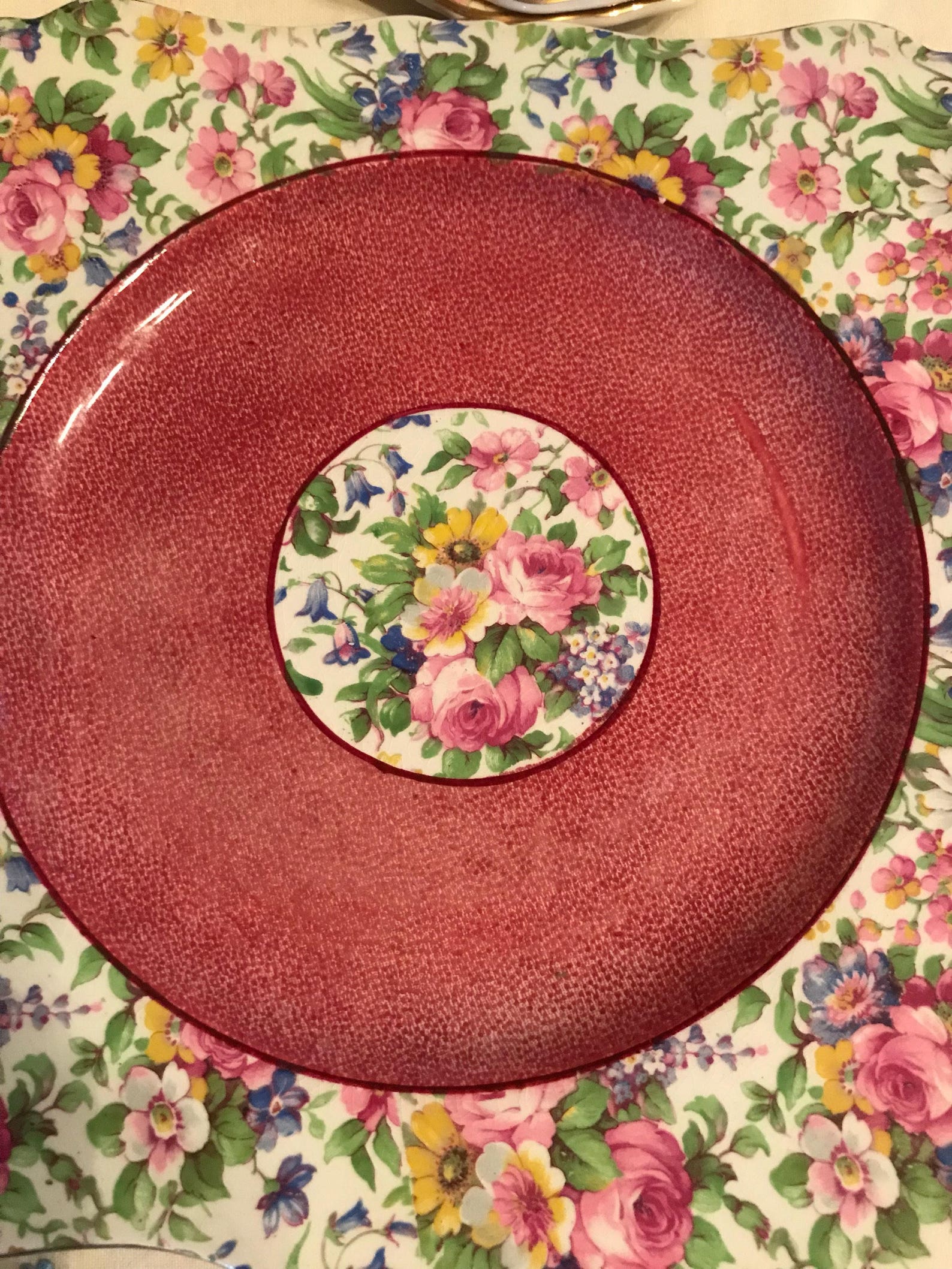 Royal Winton Summertime Square Dessert Plate Chintz Older - Etsy