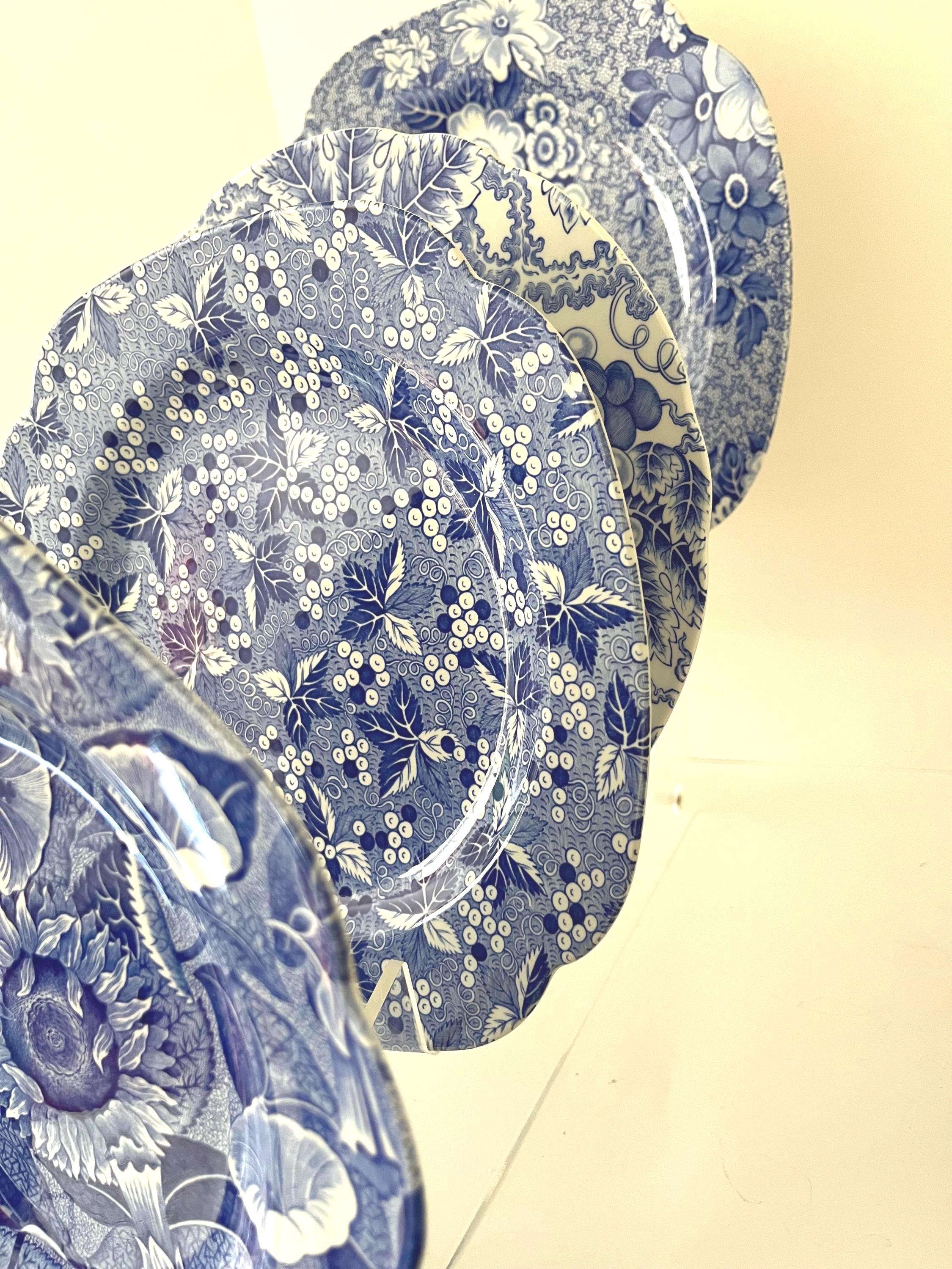 Vintage Spode Blue Plates, Interior Decor, Made in England - Etsy Canada
