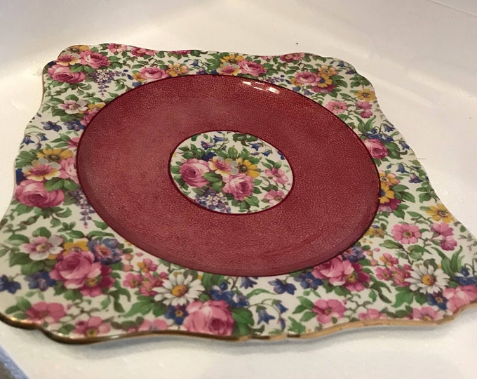 Royal Winton Summertime Square Dessert Plate Chintz, Older Pattern ...