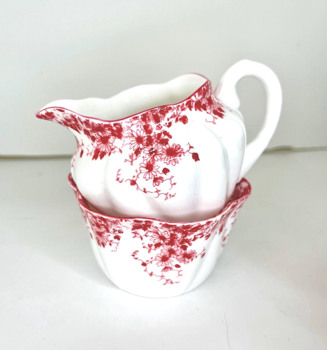 Vintage Shelley Pink Dainty Sugar and Creamer Set: Fine Bone China - Etsy