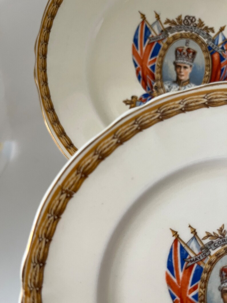 Coronation Plates 1937 King Edward VIII abdication - Etsy