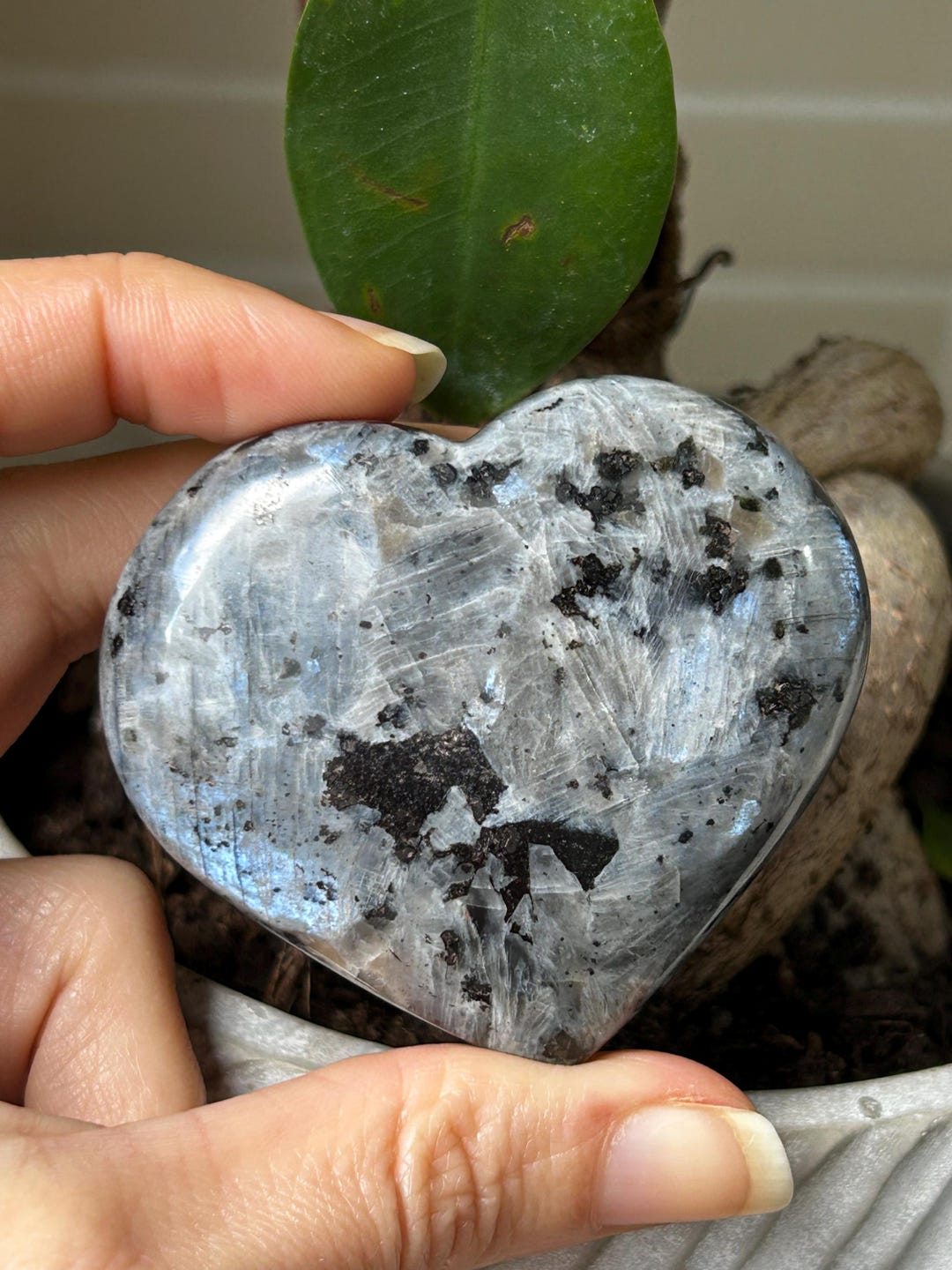 Larvikite Heart . Rocks and Geodes - Etsy