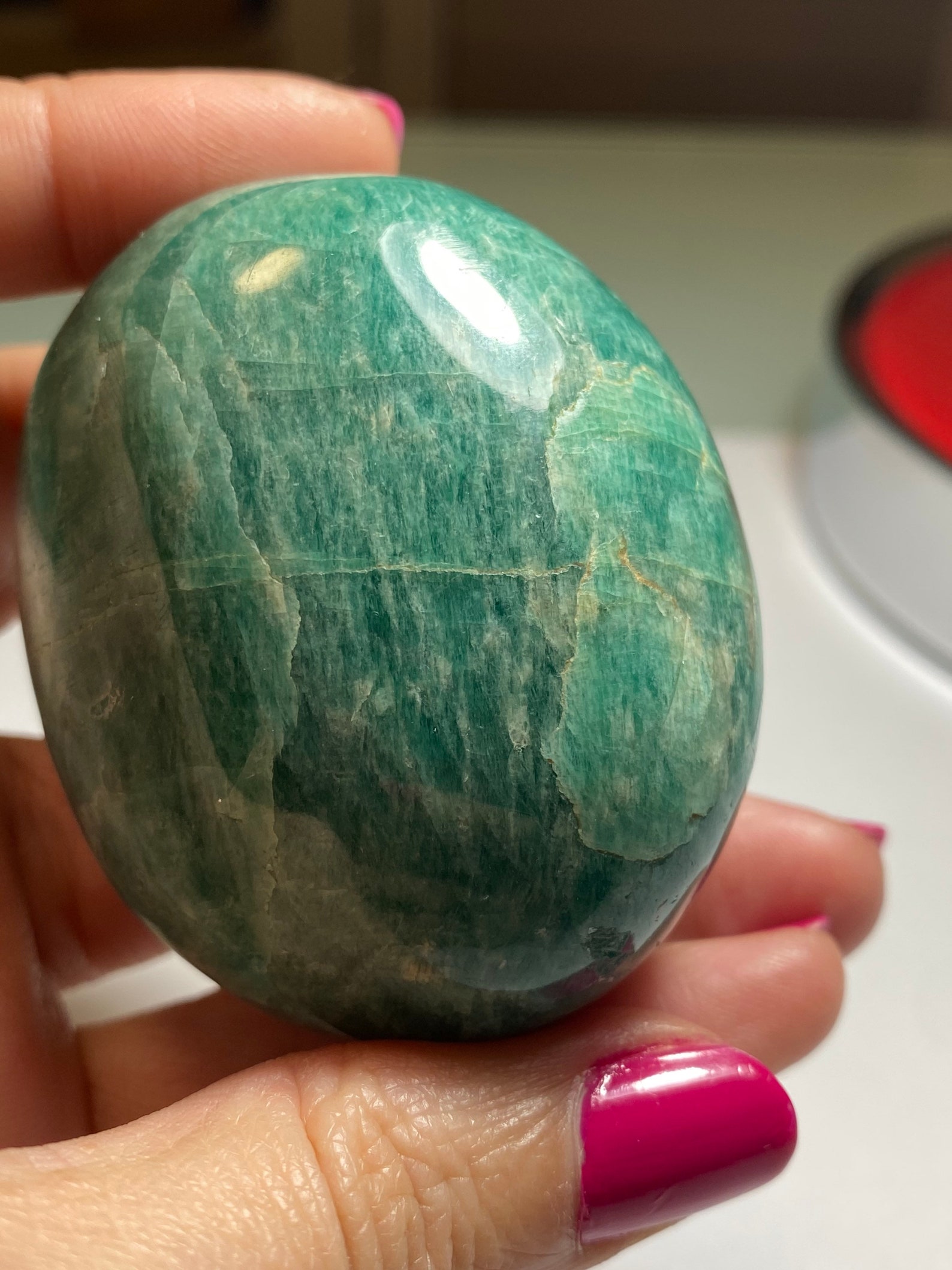 Amazonit-Stein Amazonit Kristall großer Amazonit-Felsen | Etsy