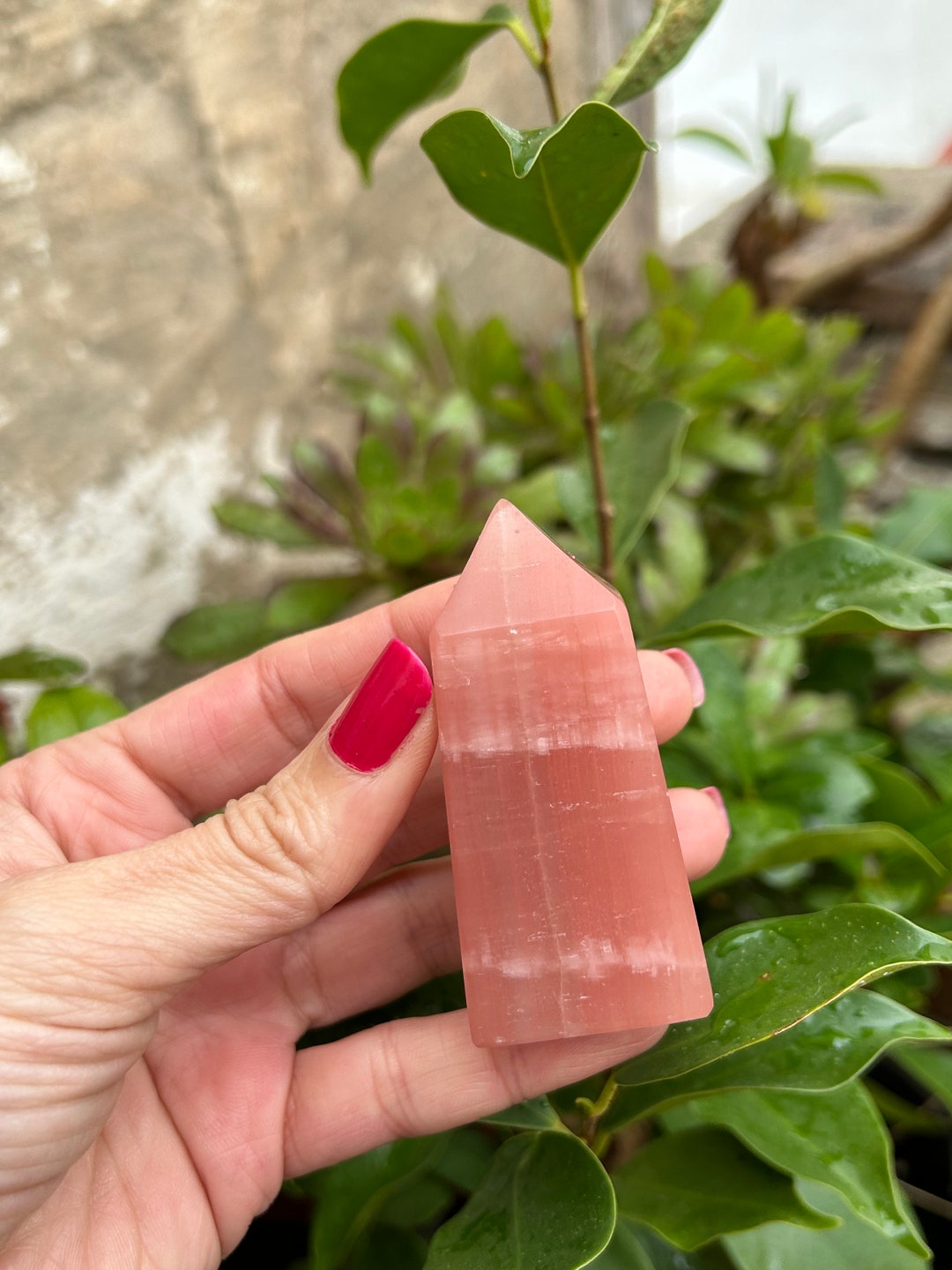 Pink Calcite Tower, Pink Stone, Rocks and Geodes, Chakra Crystal - Etsy