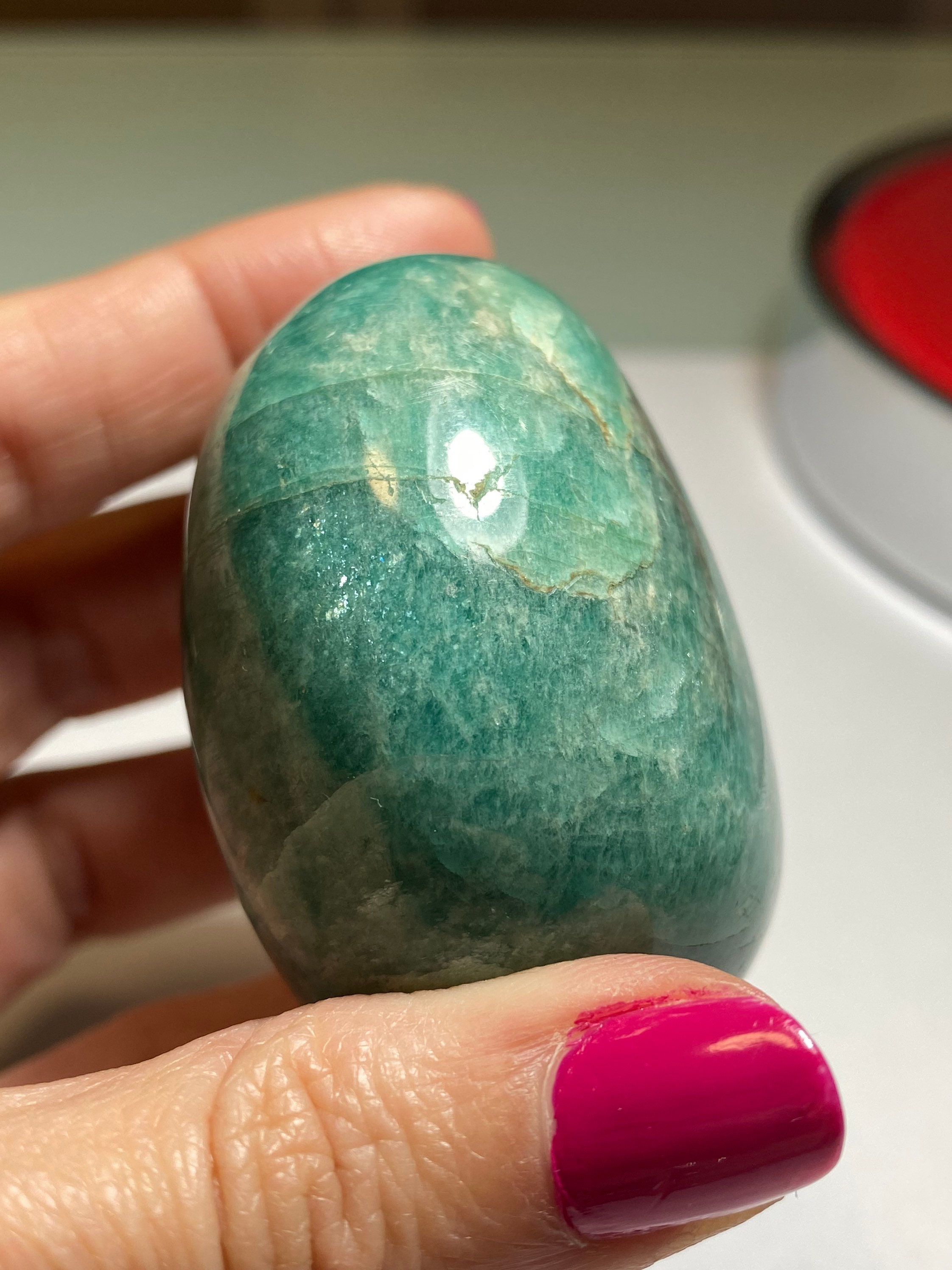 Amazonit-Stein Amazonit Kristall großer Amazonit-Felsen | Etsy