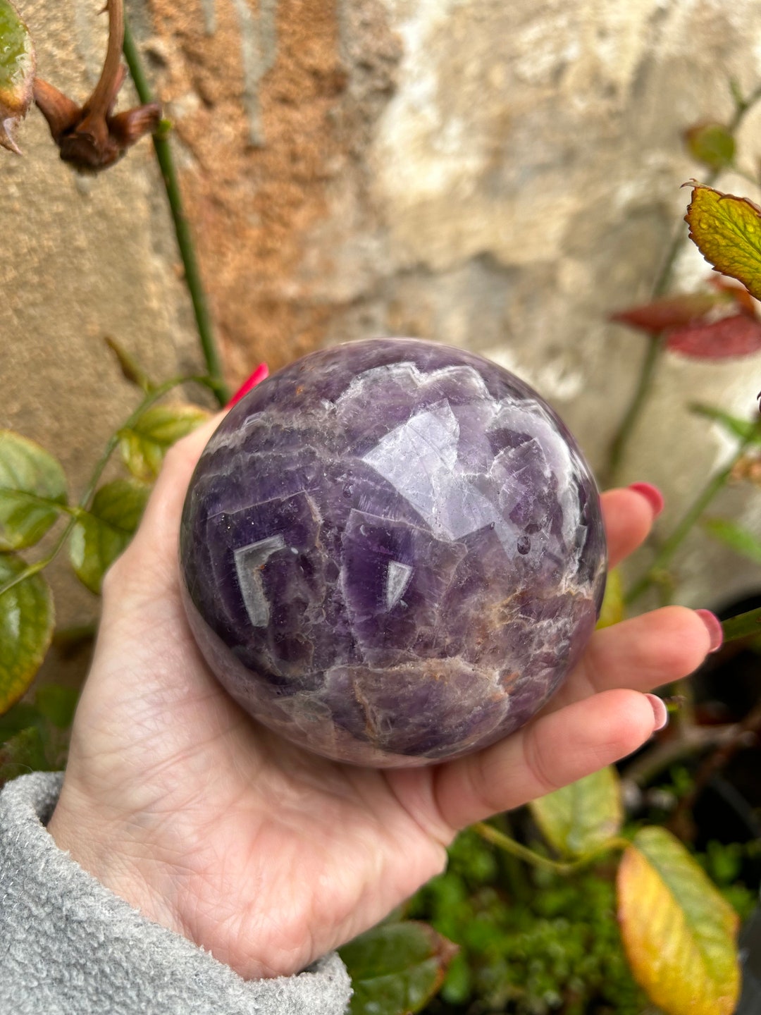 African Amethyst Sphere, Large Amethyst. Rocks and Geodes - Etsy