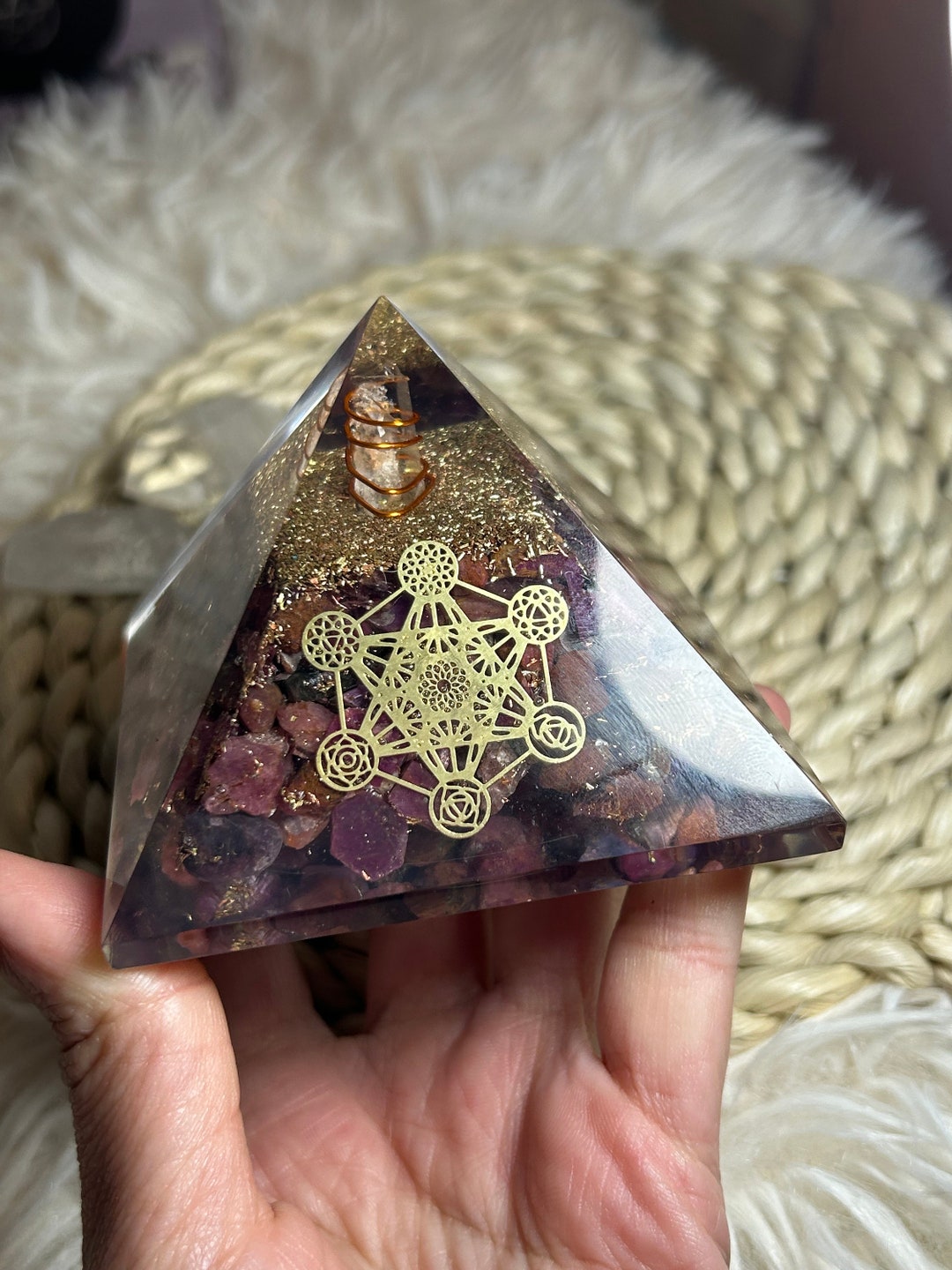 Rubi Orgonite Pyramid, Orgonite Pyramid. Artisanal Orgonite. - Etsy