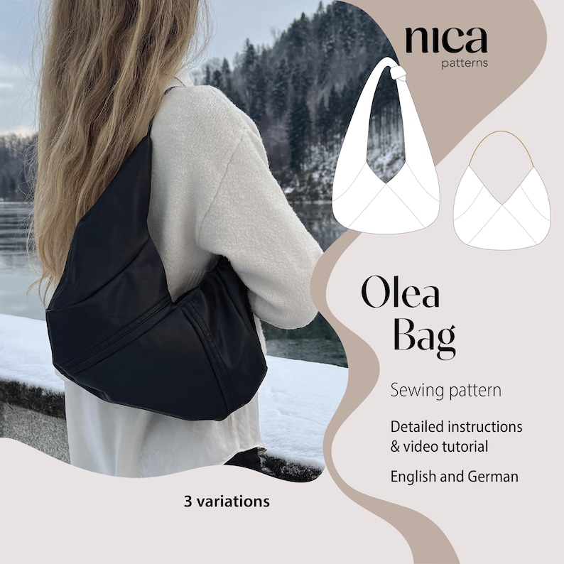 PDF Sewing Pattern - Olea Bag | Shoulder Bag in 2 Variations | Beginner ...
