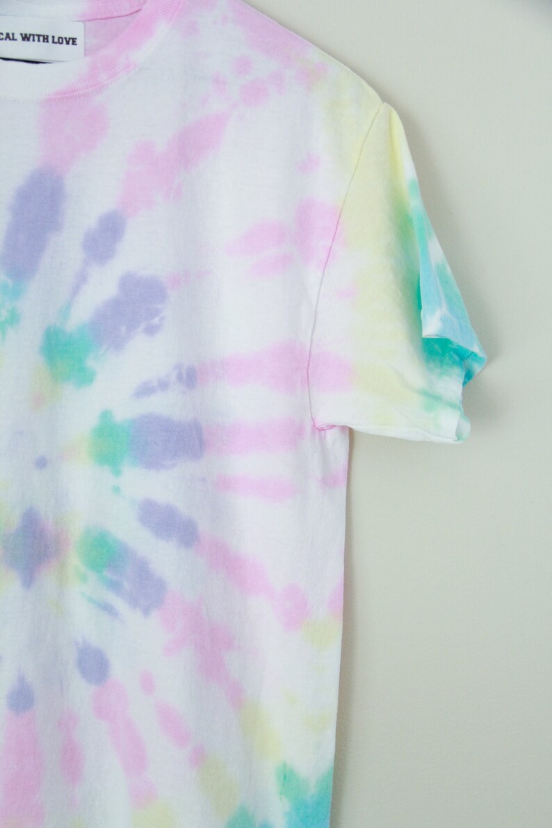 Faded Pastel Tie-dye T-shirt: Hand-dyed Cotton Tee - Etsy