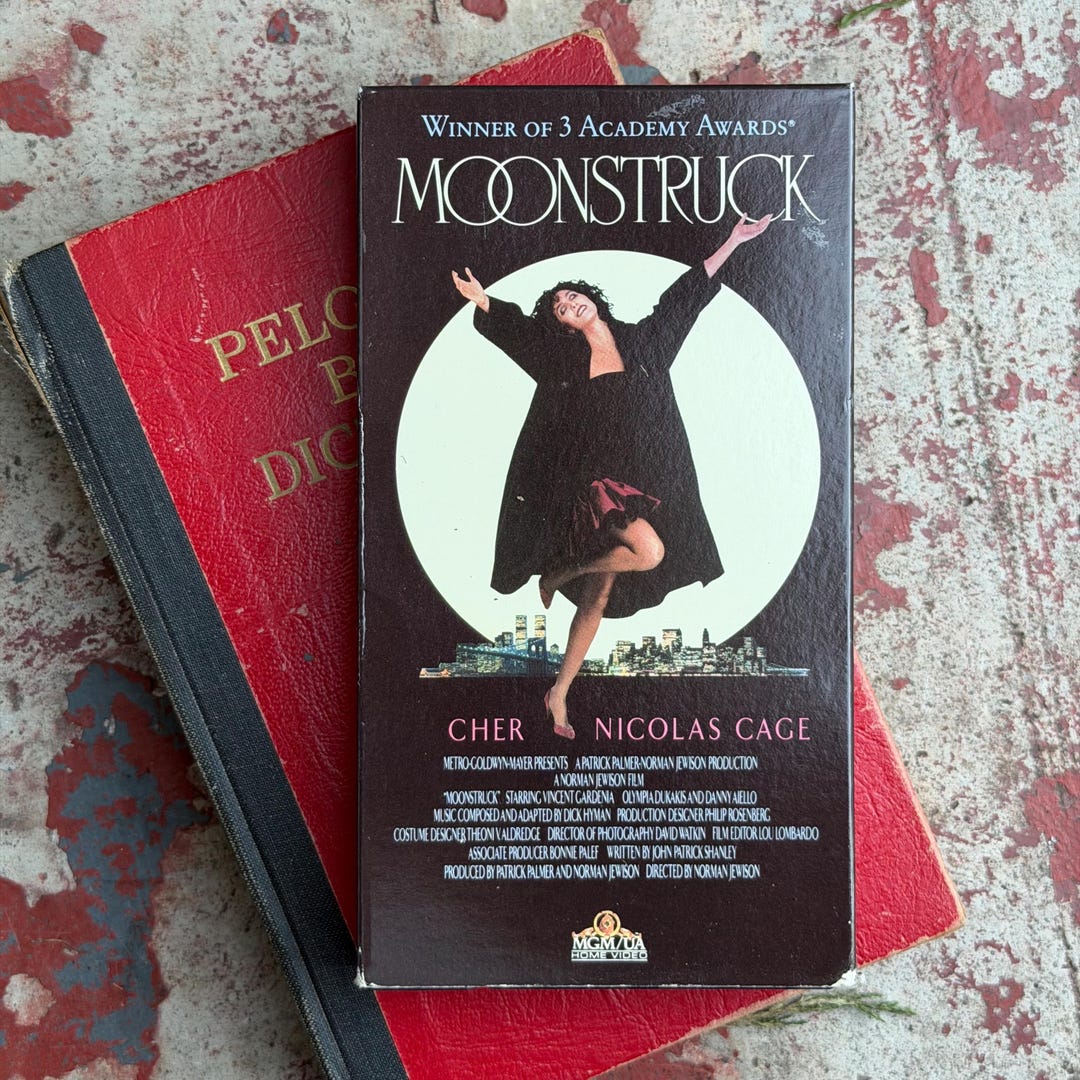 80s 1987 VINTAGE Moonstruck VHS Video Tape Film Movie Romantic Comedy ...
