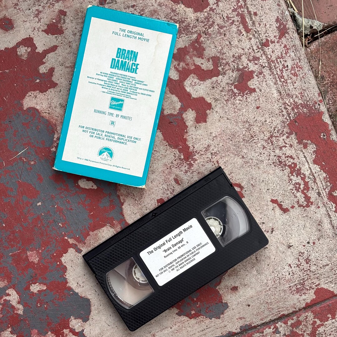 80s 1988 VINTAGE RARE Brain Damage VHS Video Tape Media Movie ...