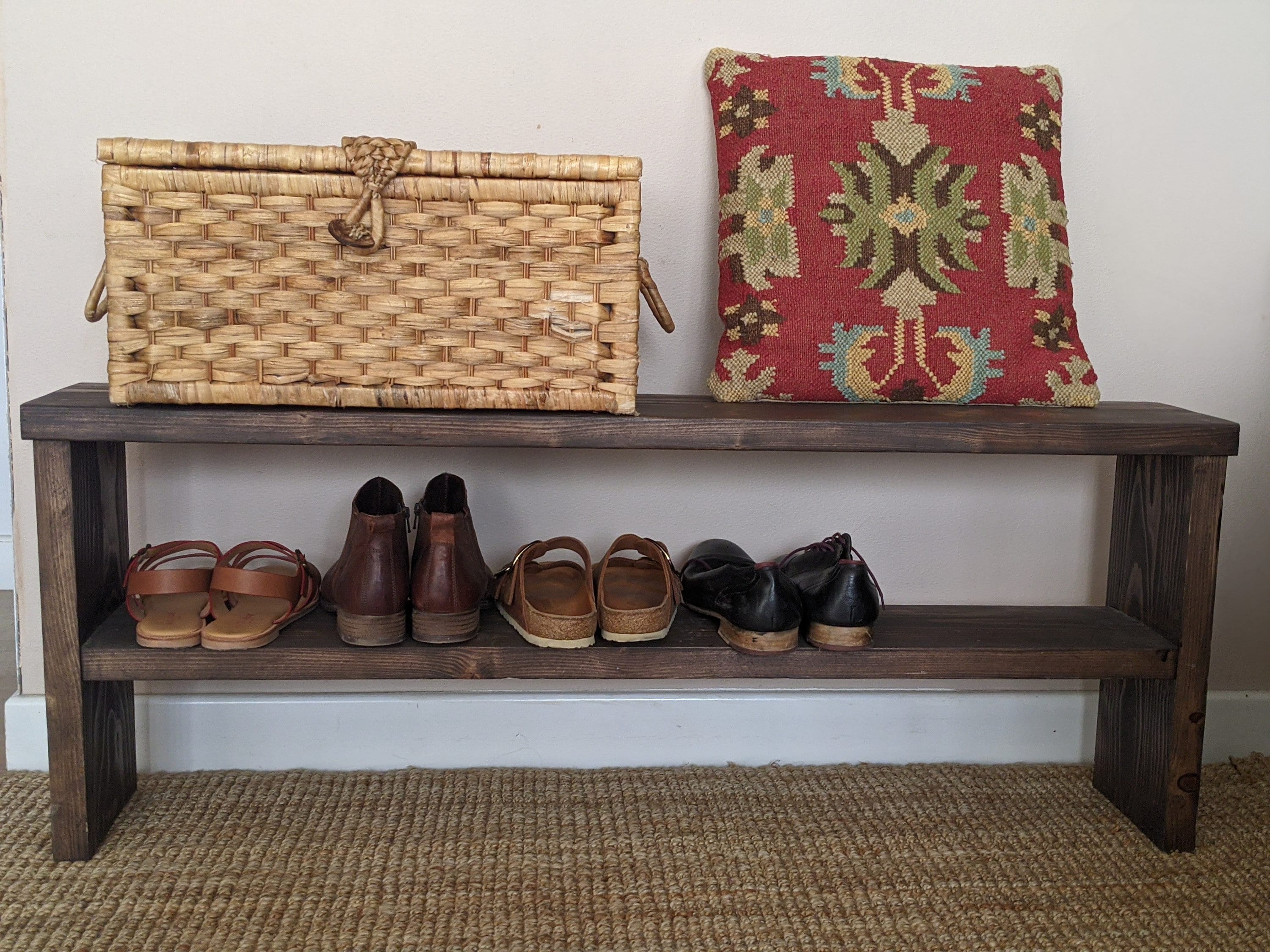 Hand-crafted Rustic Reclaimed Wooden Shoe Rack Rustic Shoe | Etsy UK