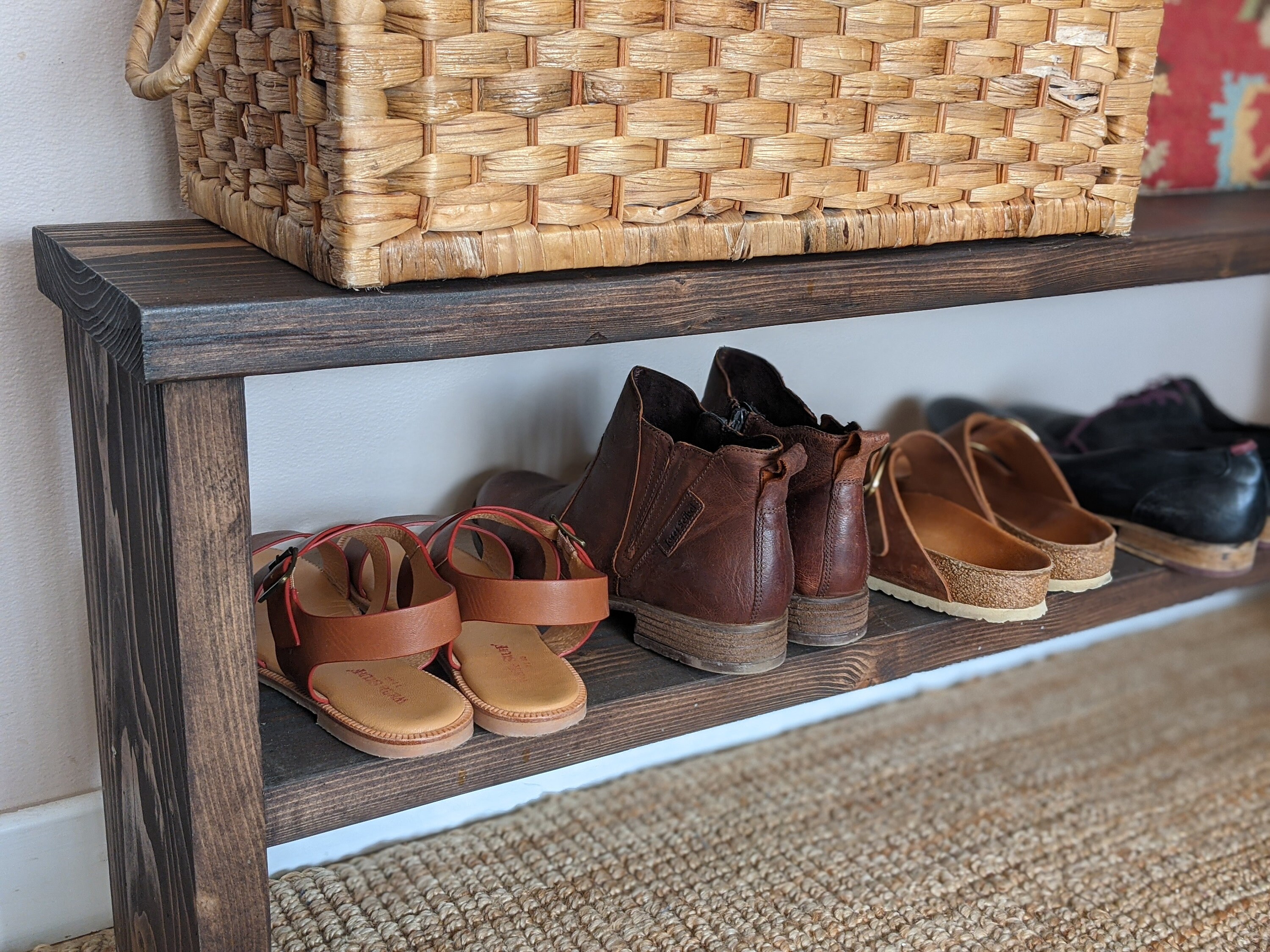 Hand-crafted Rustic Reclaimed Wooden Shoe Rack Rustic Shoe | Etsy UK