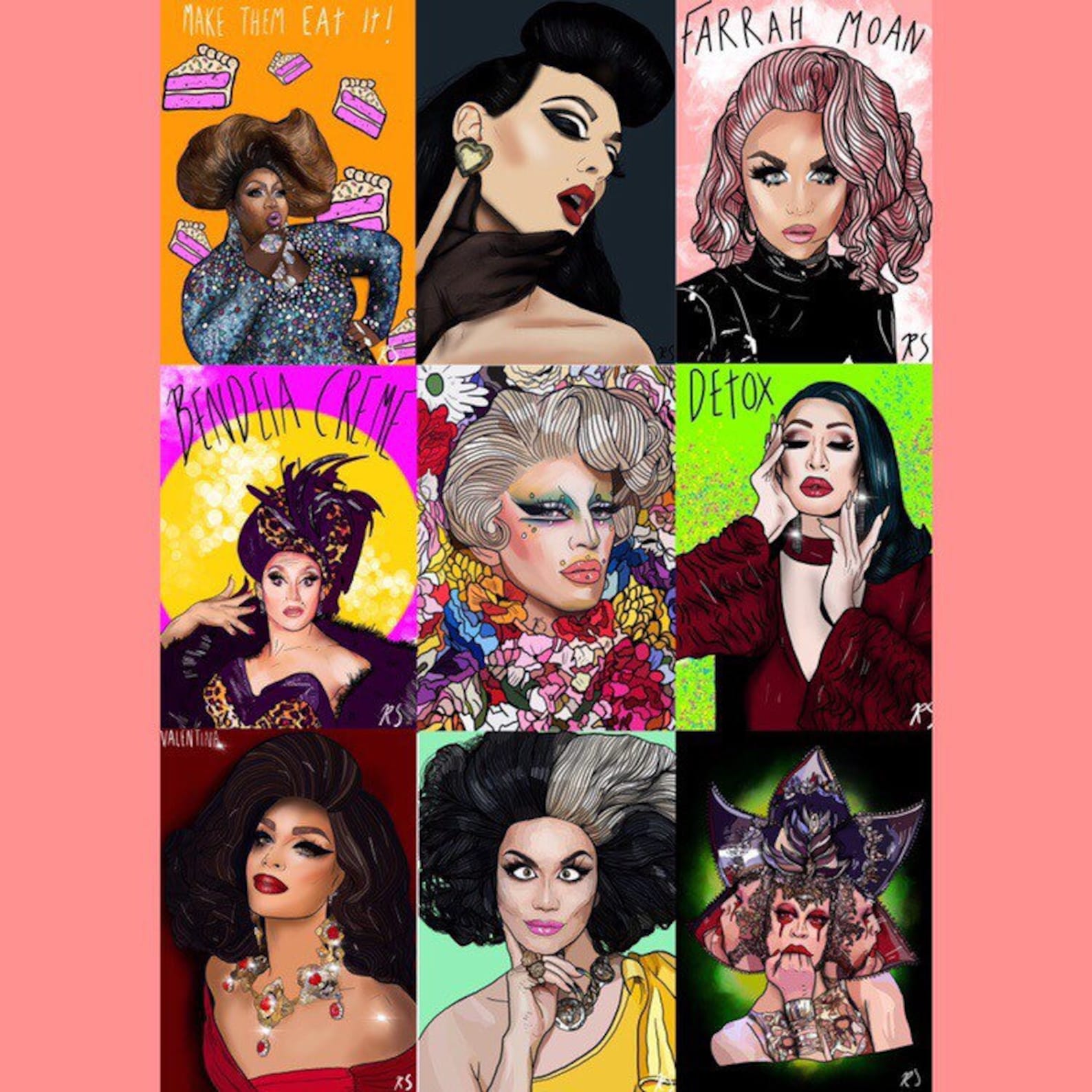 Drag Queen Rupauls Drag Race Sticker Pack / 9 Glossy | Etsy