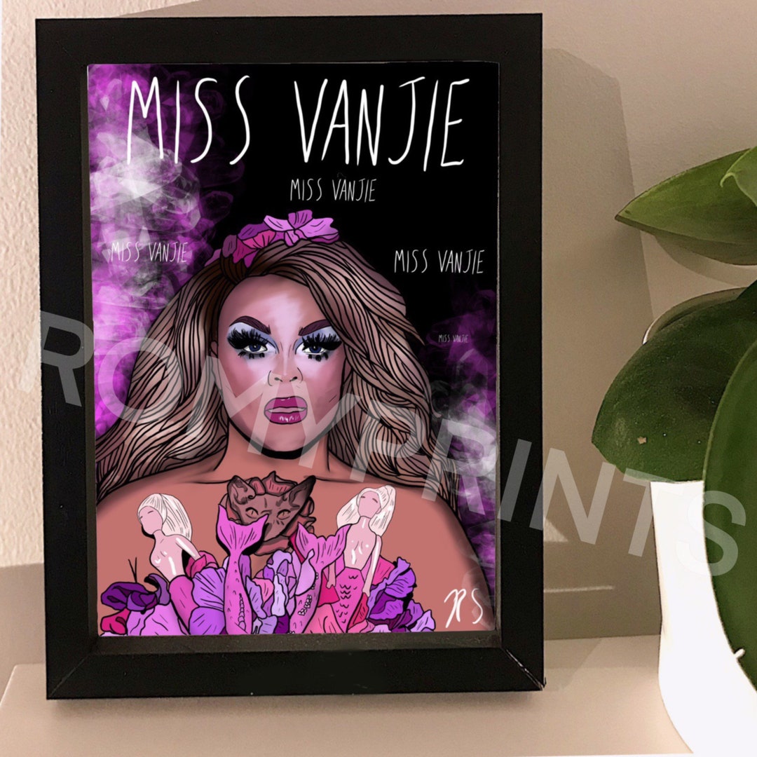 Miss Vanjie Ru Pauls Drag Race Drag Queen / Glossy Art Print/ - Etsy