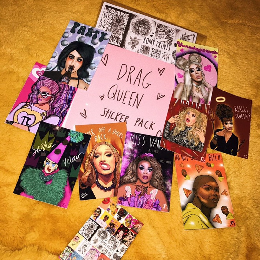 Drag Queen Rupauls Drag Race Sticker Pack / 9 Glossy - Etsy UK