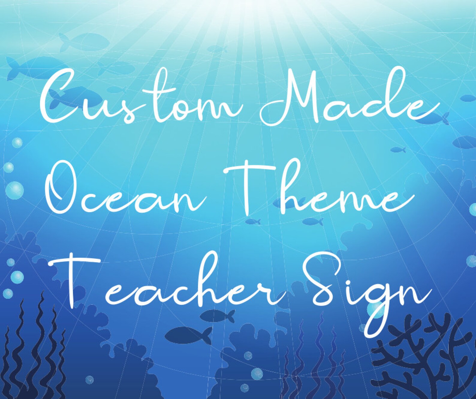 Ocean Theme Teacher Sign - Etsy