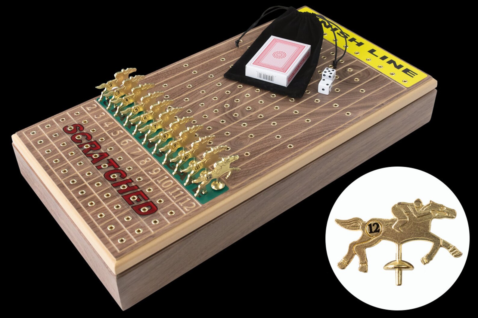 Deluxe Walnut Horseracing Game - Etsy