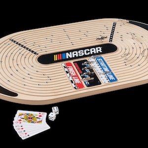 NASCAR Car Racing Game, Officially Licensed, Handcrafted Wooden Racing ...