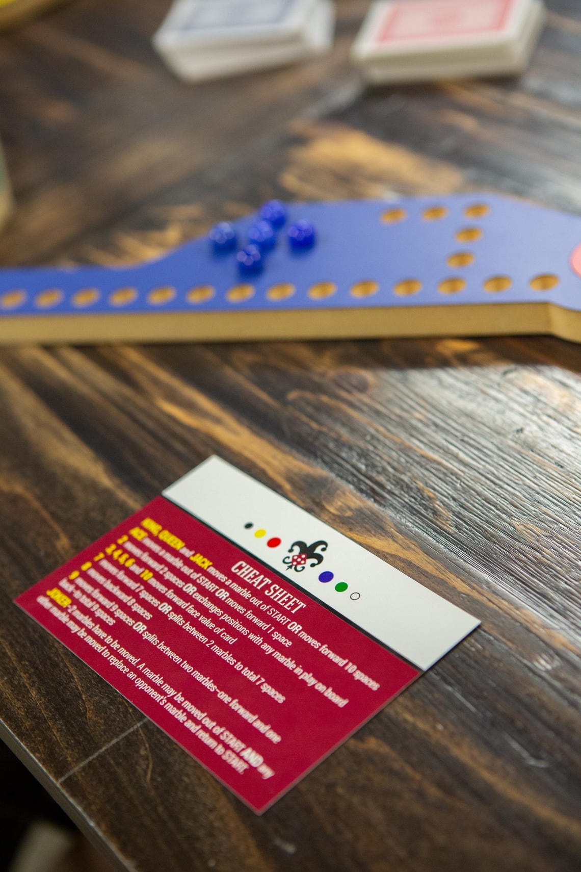 Marbles and Jokers Cheat Sheets, Printable Accessory Set, Rules and ...