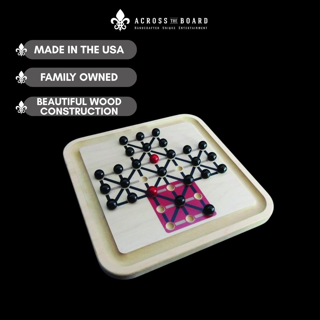 Assault Game, Handcrafted Wooden Strategy Board Game, Fast-paced ...