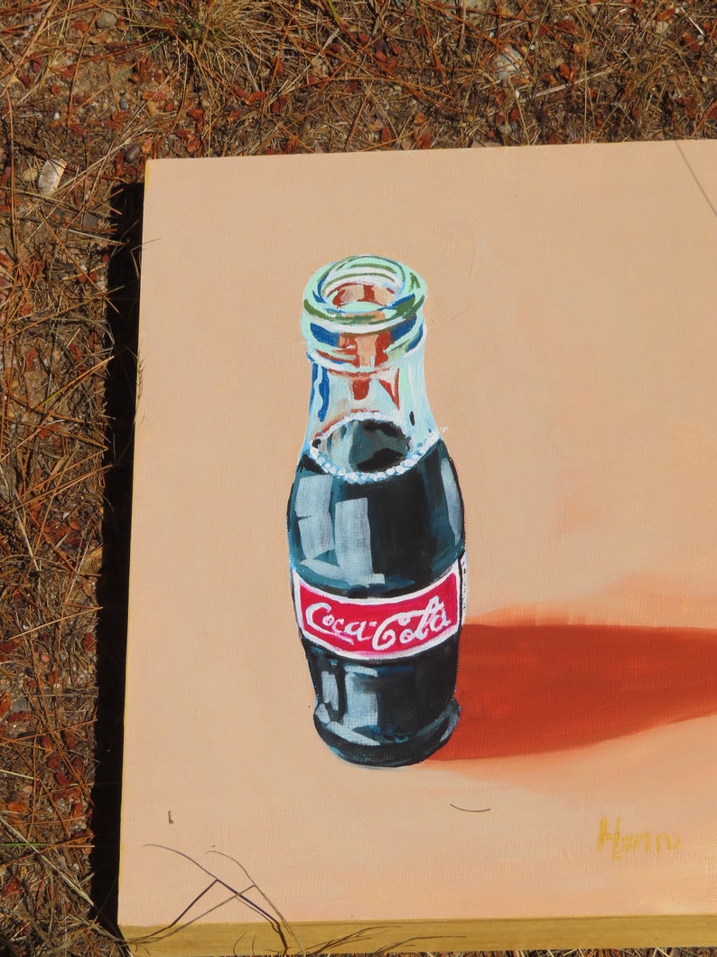 Vintage Coca-cola Bottle in Gouache - 9x12 Original Painting on Board ...